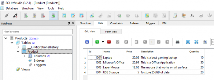 Basic Crud Operations In Blazor Using Sqlite As The Database Executecommands