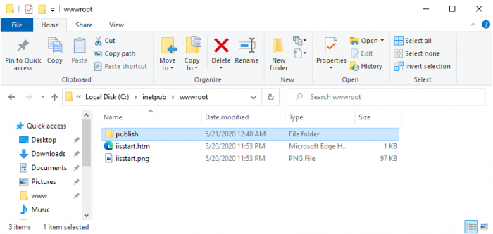 How to publish a Blazor Server Application to IIS