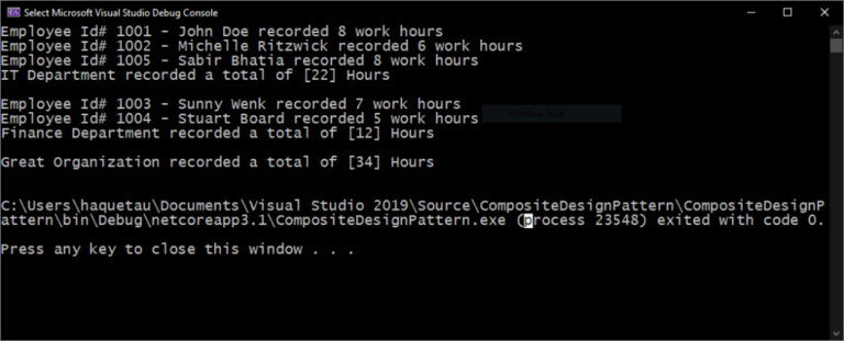 Composite Design Pattern in C#