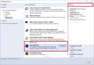How to change Visual Studio 2019 Theme